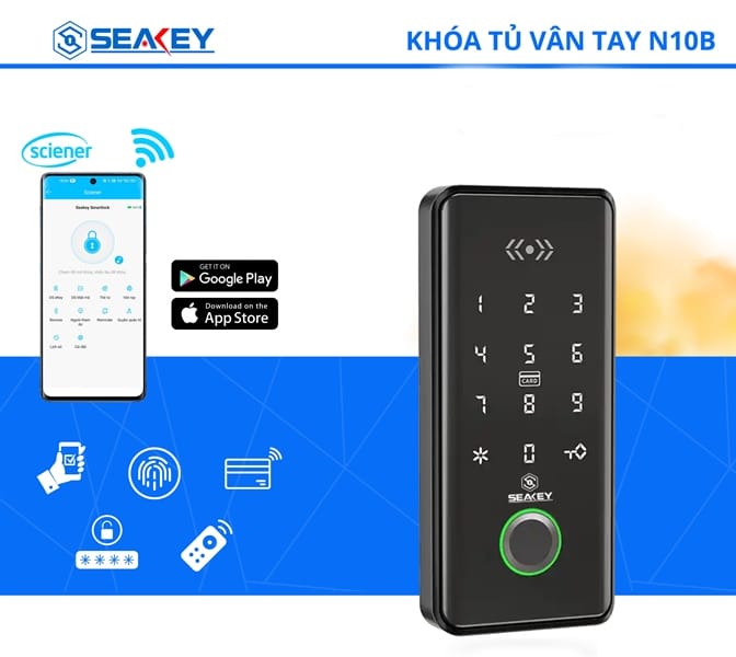 Khóa Cửa Tủ Vân Tay Có App N10B - CÁI - Z Zone